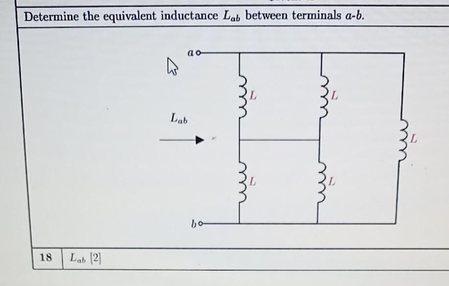 Solved Determine the equivalent inductance Lab between | Chegg.com