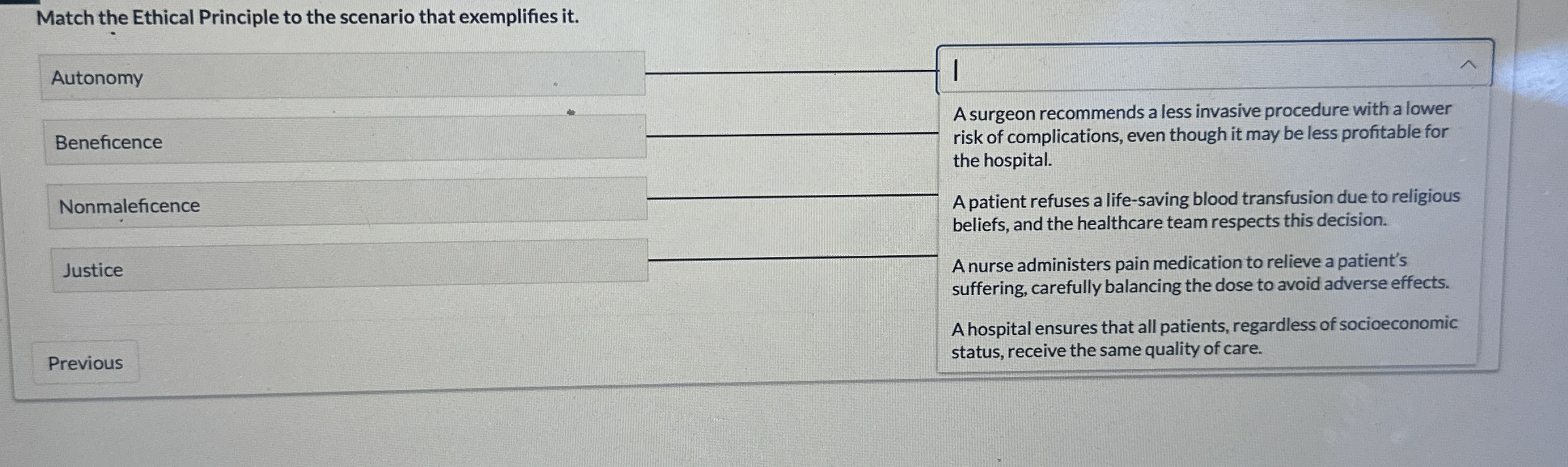 Solved Match the Ethical Principle to the scenario that | Chegg.com