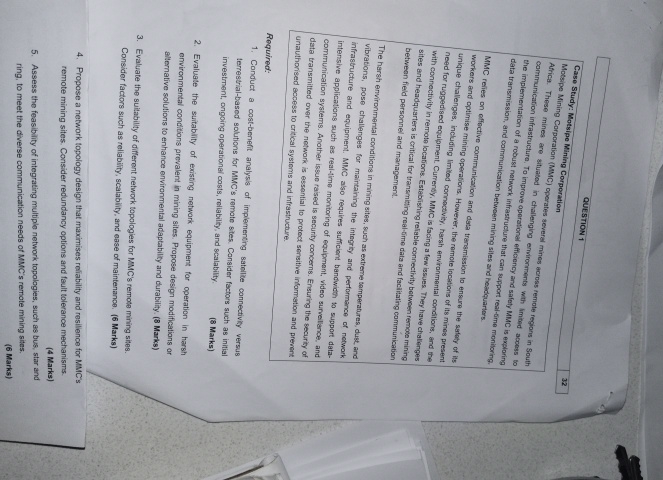 Solved QUESTION 132Case Study: Motsipe Mining | Chegg.com