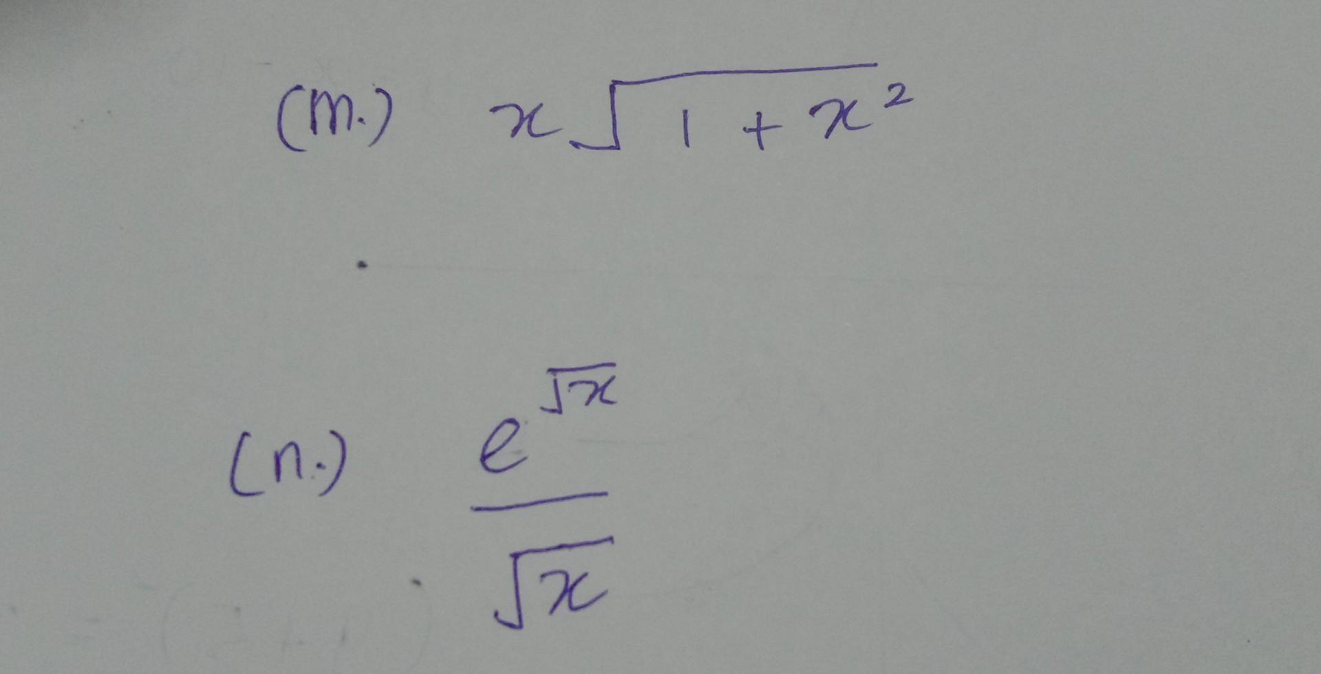 Solved (m.) x1+x2 (n.) xex | Chegg.com