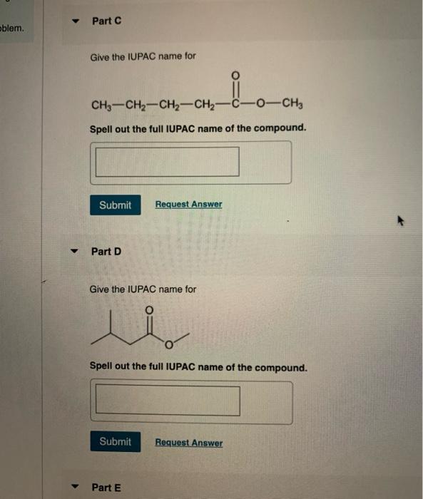 Solved Give the IUPAC name for Spell out the full IUPAC name | Chegg.com