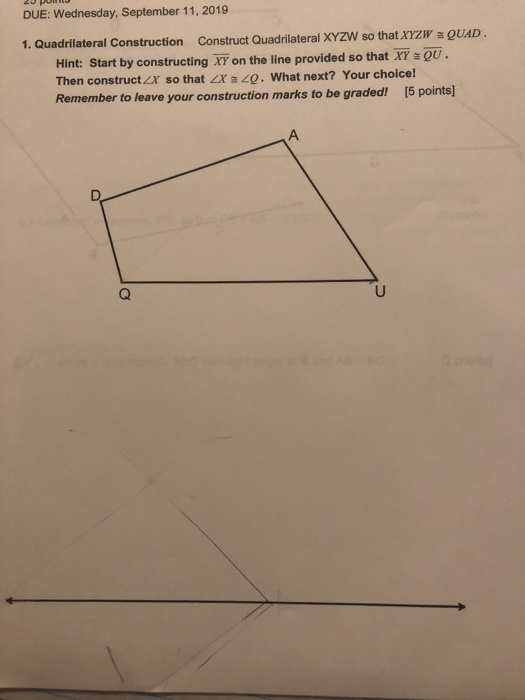 Solved 20 PUNIJ DUE: Wednesday, September 11, 2019 1. | Chegg.com