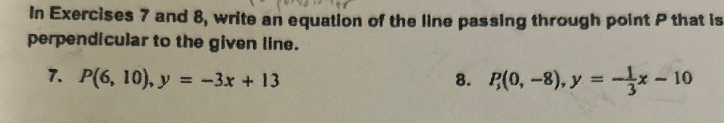 Solved In Exercises 7 ﻿and 8 ﻿write An Equation Of The
