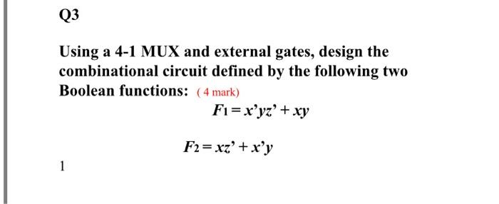 Solved Q1 Design a full-subtractor circuit with three inputs | Chegg.com