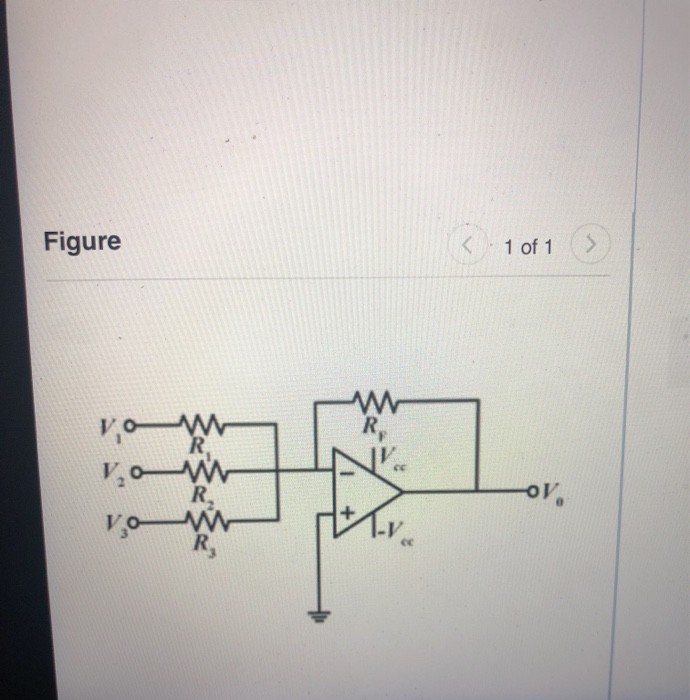 Solved Part A - Calculating the output voltage of a summing | Chegg.com