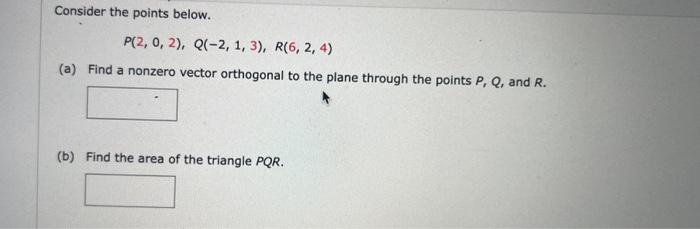 Solved Consider the points below. | Chegg.com