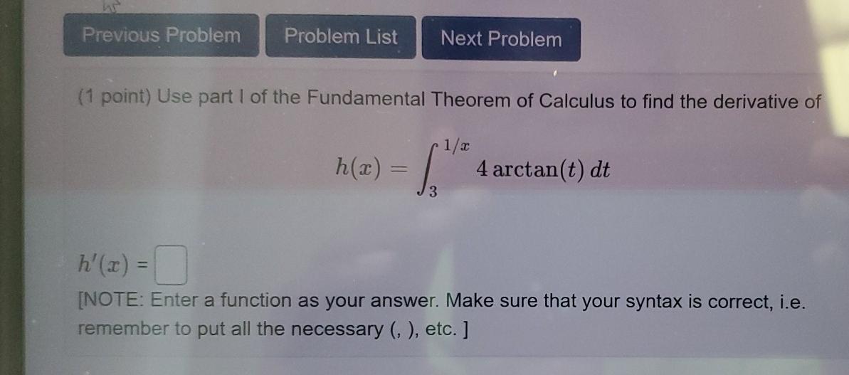 Solved 6: Problem 14 Previous Problem Problem List Next | Chegg.com Solved 6: Problem 14 Previous Problem Problem List Next | Chegg.com
