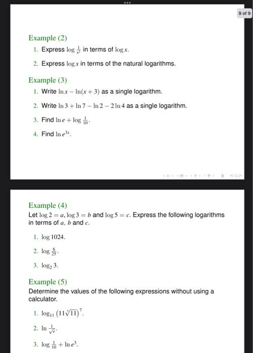 Solved Example (3) 1. Write lnx−ln(x+3) as a single | Chegg.com Solved Example (3) 1. Write lnx−ln(x+3) as a single | Chegg.com