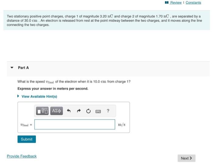 Solved Two stationary positive point charges, charge 1 of | Chegg.com