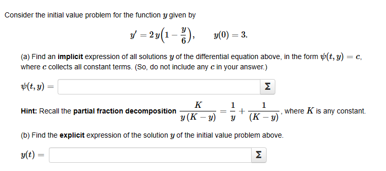 Solved Consider the initial value problem for the function y | Chegg.com