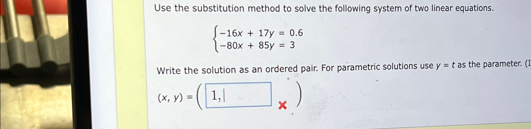 Solved Use the substitution method to solve the following | Chegg.com