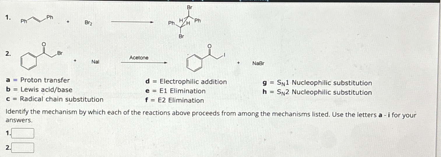 Solved a= ﻿Proton transferb= ﻿Lewis acid/basec= ﻿Radical | Chegg.com
