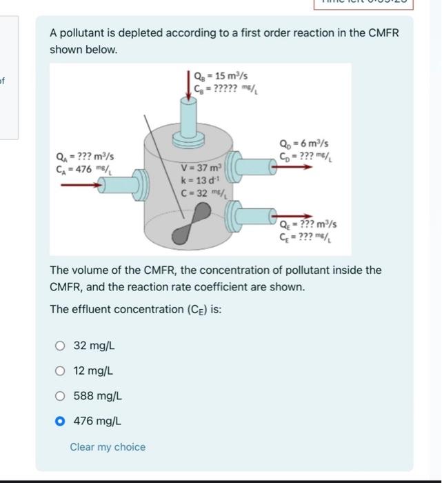 Solved A pollutant is depleted according to a first order | Chegg.com