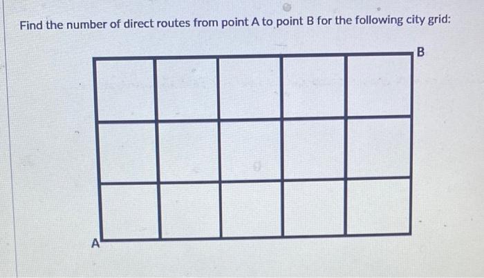 Solved Find the number of direct routes from point A to | Chegg.com