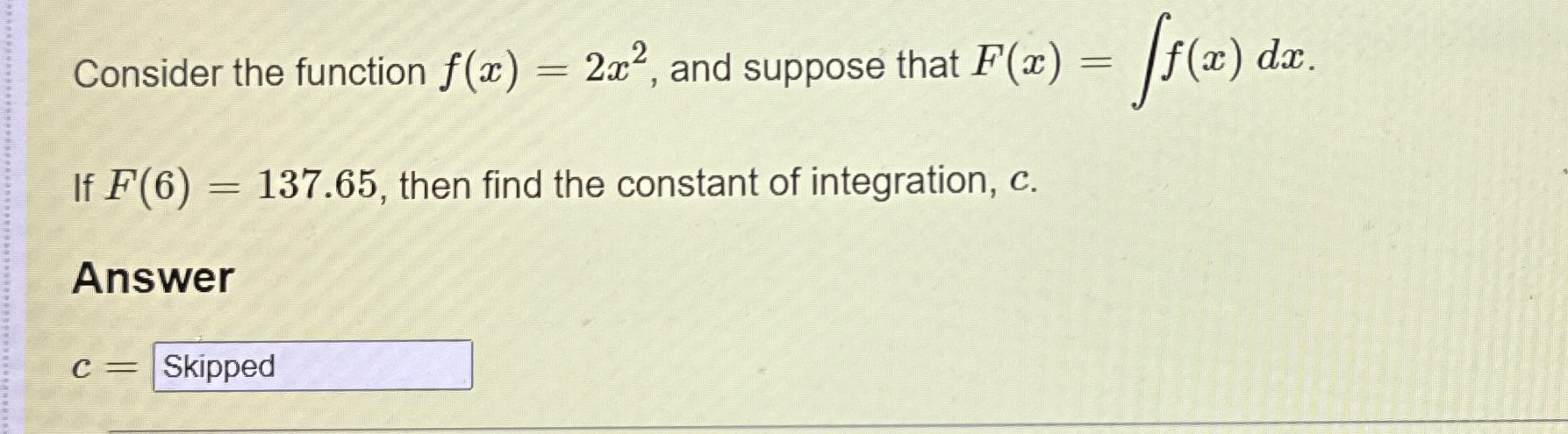 Solved Consider the function f(x)=2x2, ﻿and suppose that | Chegg.com