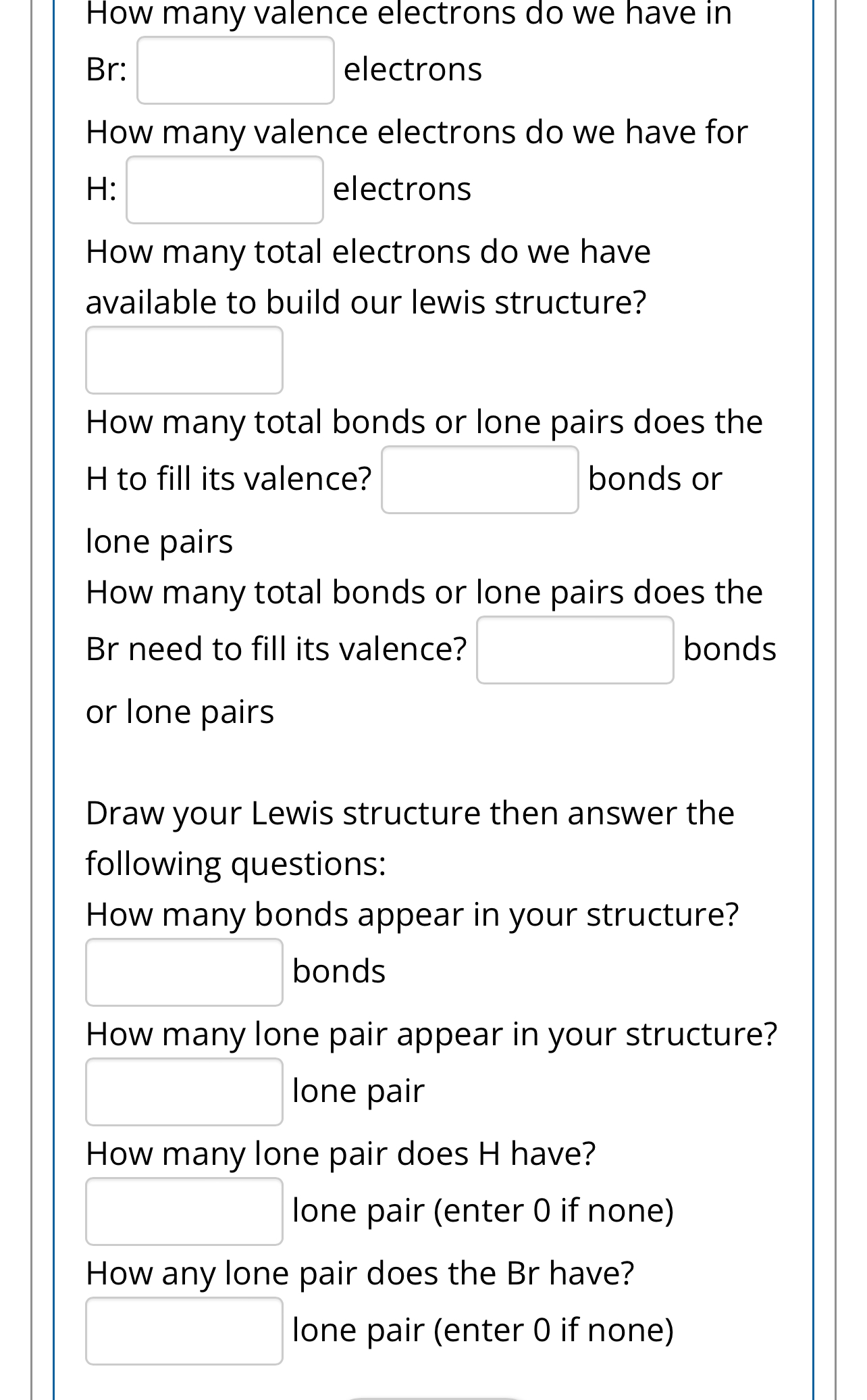 Solved How many valence electrons do we have in Br ﻿: | Chegg.com