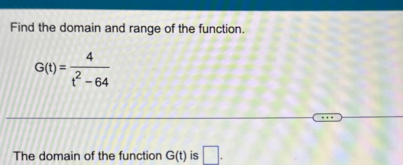 Find the domain and range of the | Chegg.com