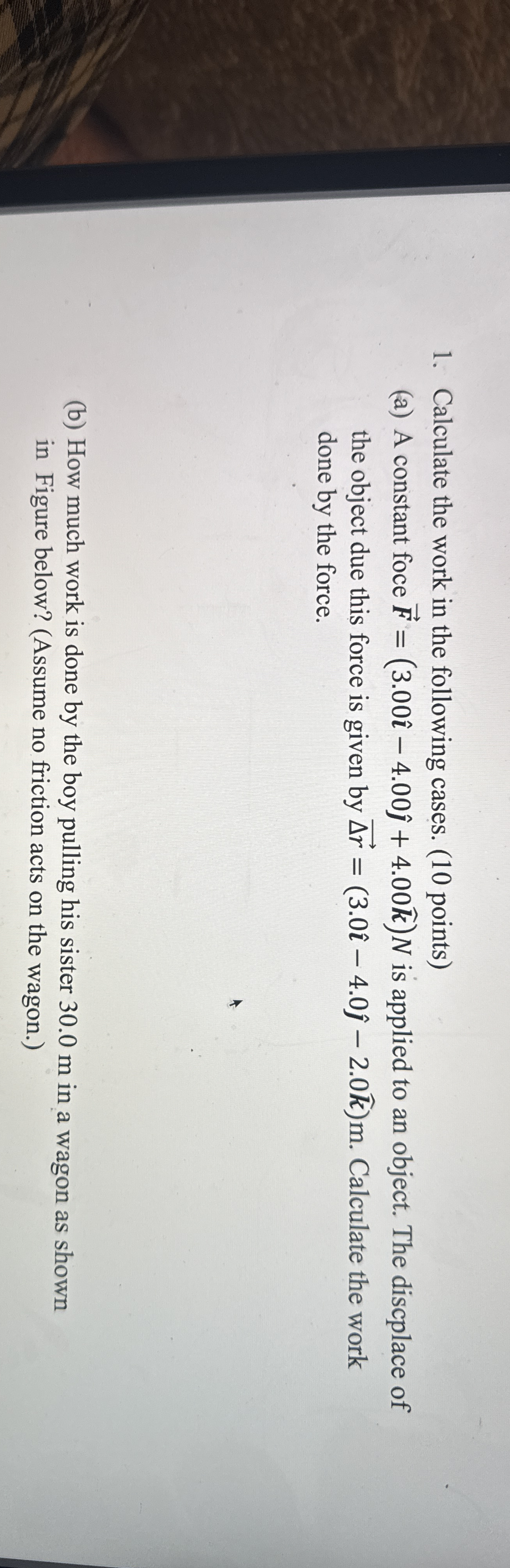 Solved How to solve Calculate the work in the following | Chegg.com