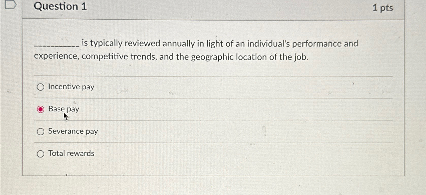 Solved Question 11 ﻿ptsis typically reviewed annually in | Chegg.com