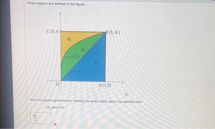 Solved Three regions are defined in the flgure. Find the | Chegg.com Solved Three regions are defined in the flgure. Find the | Chegg.com