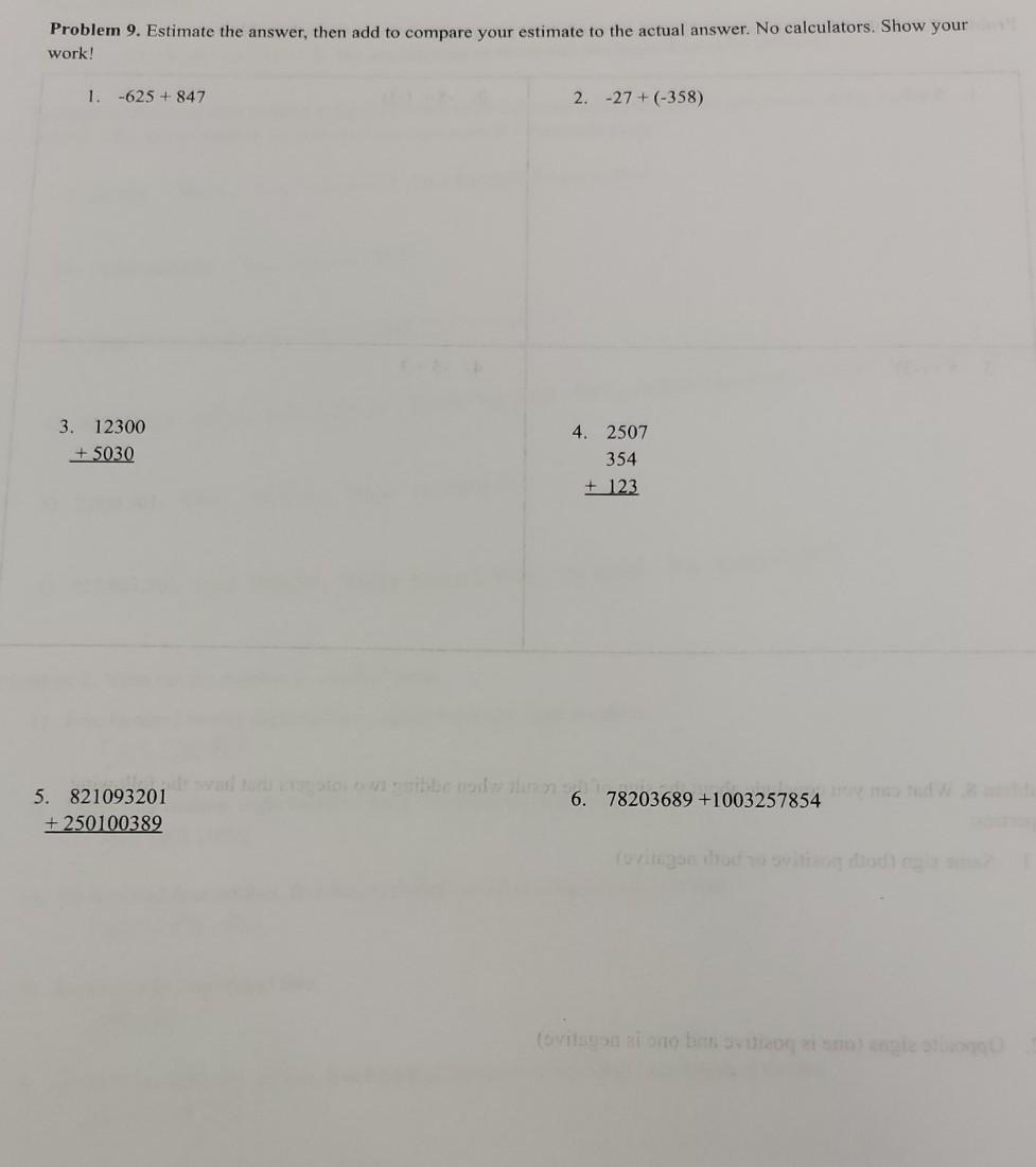Solved Problem 6. Draw a number line model to show how you | Chegg.com