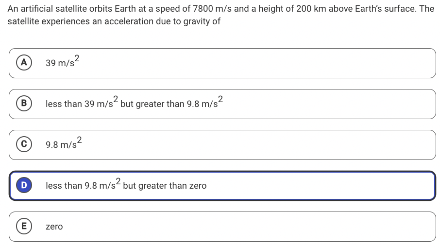 Solved An ﻿artificial satellite orbits Earth at ﻿a speed | Chegg.com