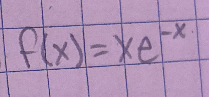 Solved f(x)=xe-xWhats the derivative? | Chegg.com
