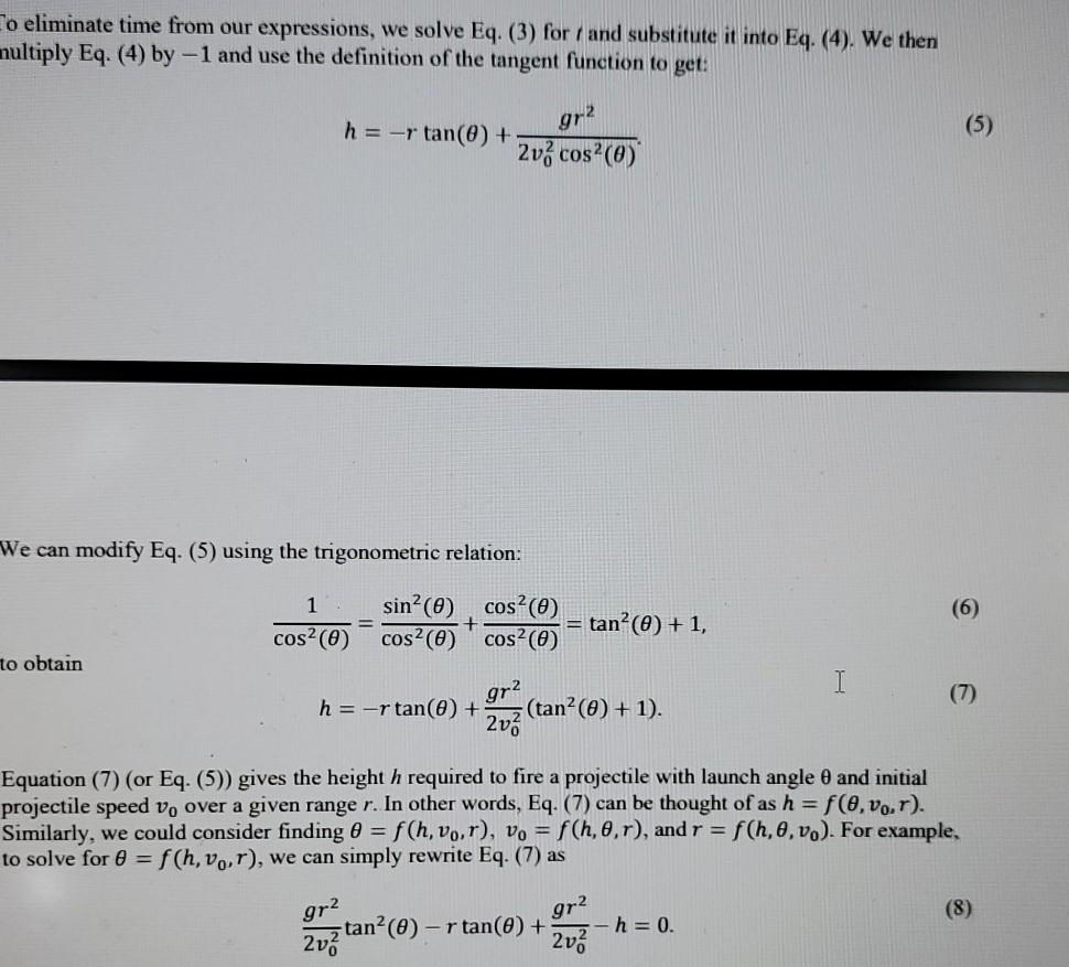 Solved 1) Derive an expression for the range starting with | Chegg.com