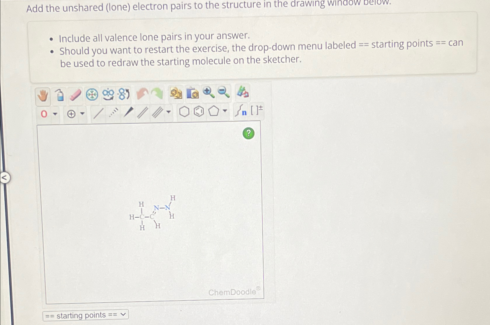 Solved Add the unshared (lone) ﻿electron pairs to the | Chegg.com
