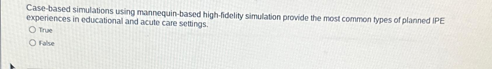Solved Case-based simulations using mannequin-based | Chegg.com