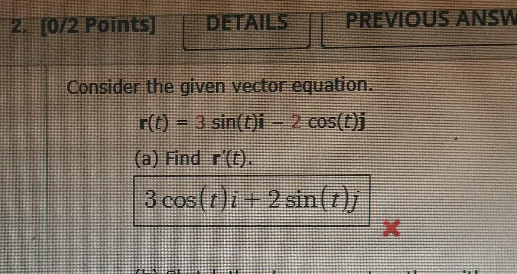 Solved Consider the given vector equation. | Chegg.com
