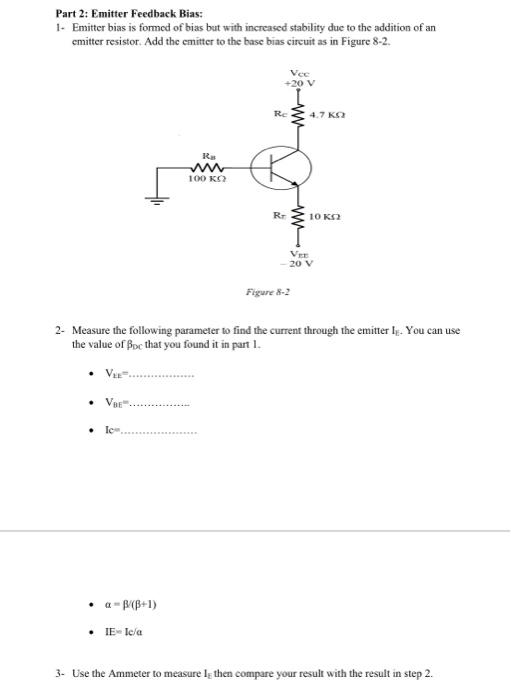 Solved Part 1: Fixed Base Bias 1. Connect the circuit shown | Chegg.com