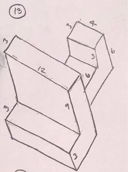 Solved Please draw this object in the standard 3 view | Chegg.com