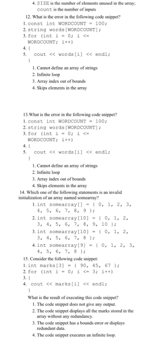 Solved 3. No output because of compilation error 4. No | Chegg.com