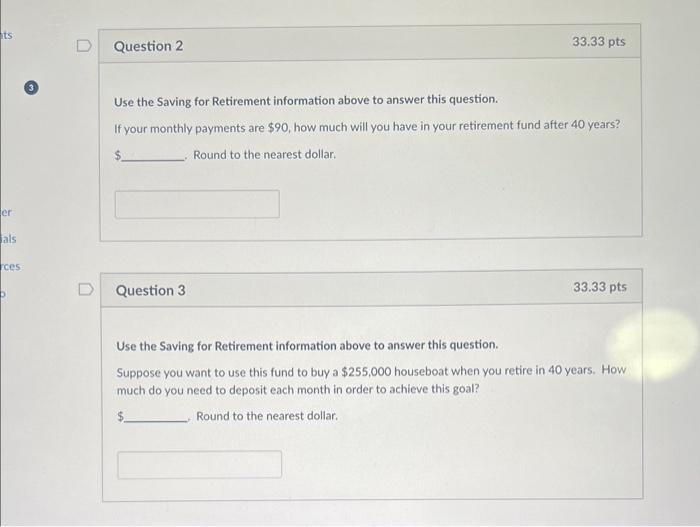 Solved Saving for Retirement You decide to make monthly | Chegg.com