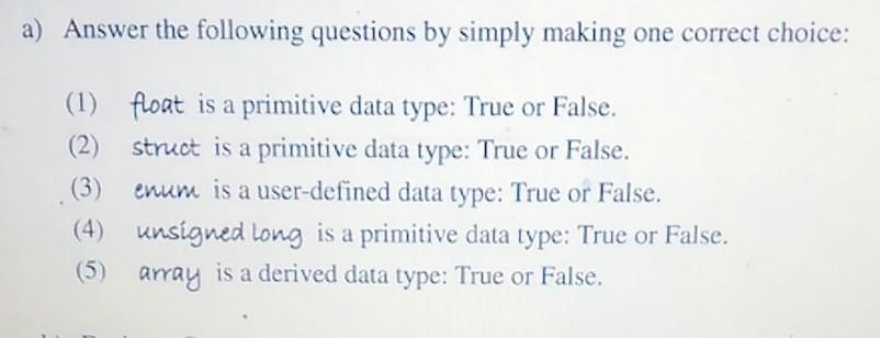 a) Answer the following questions by simply making | Chegg.com