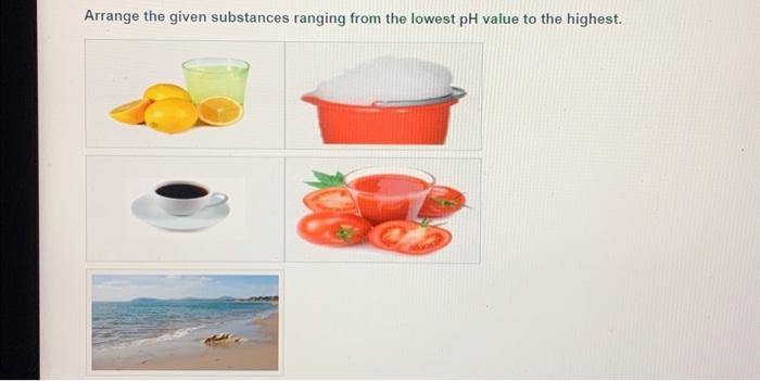 Solved Arrange the given substances ranging from the lowest | Chegg.com