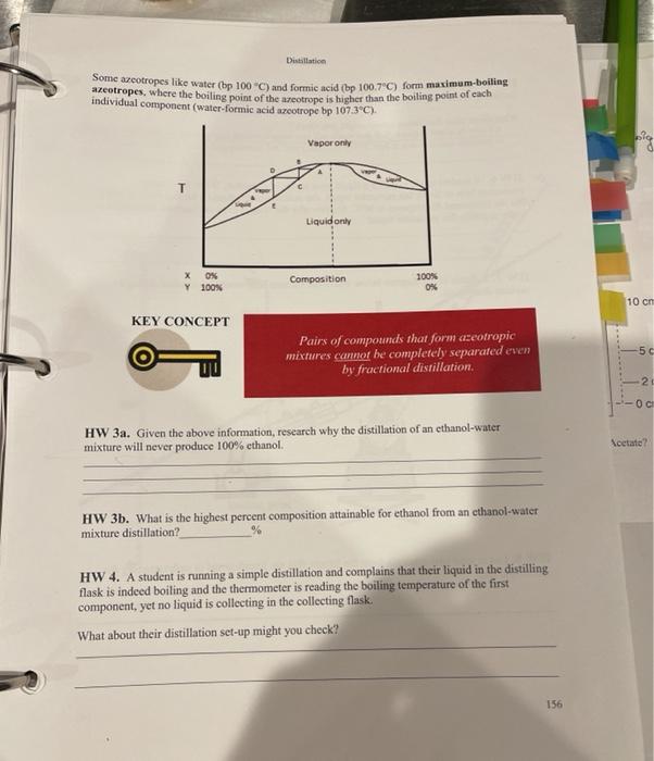 Solved Distillation Name: Jamie Harigen Post-Lab Questions | Chegg.com