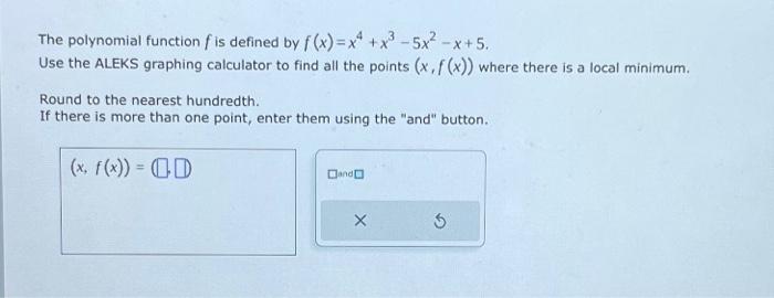 Solved The polynomial function f is defined by | Chegg.com