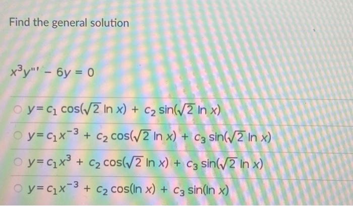 Solved Find the general solution. | Chegg.com