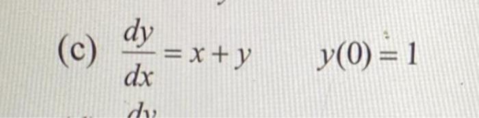 Solved solve the differential equation solve the | Chegg.com