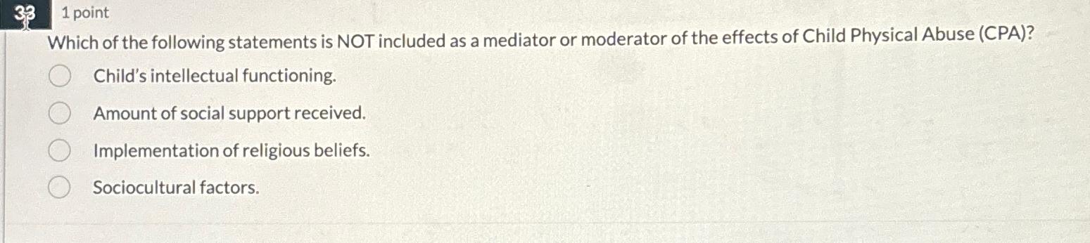 Solved 1 ﻿pointWhich of the following statements is NOT | Chegg.com