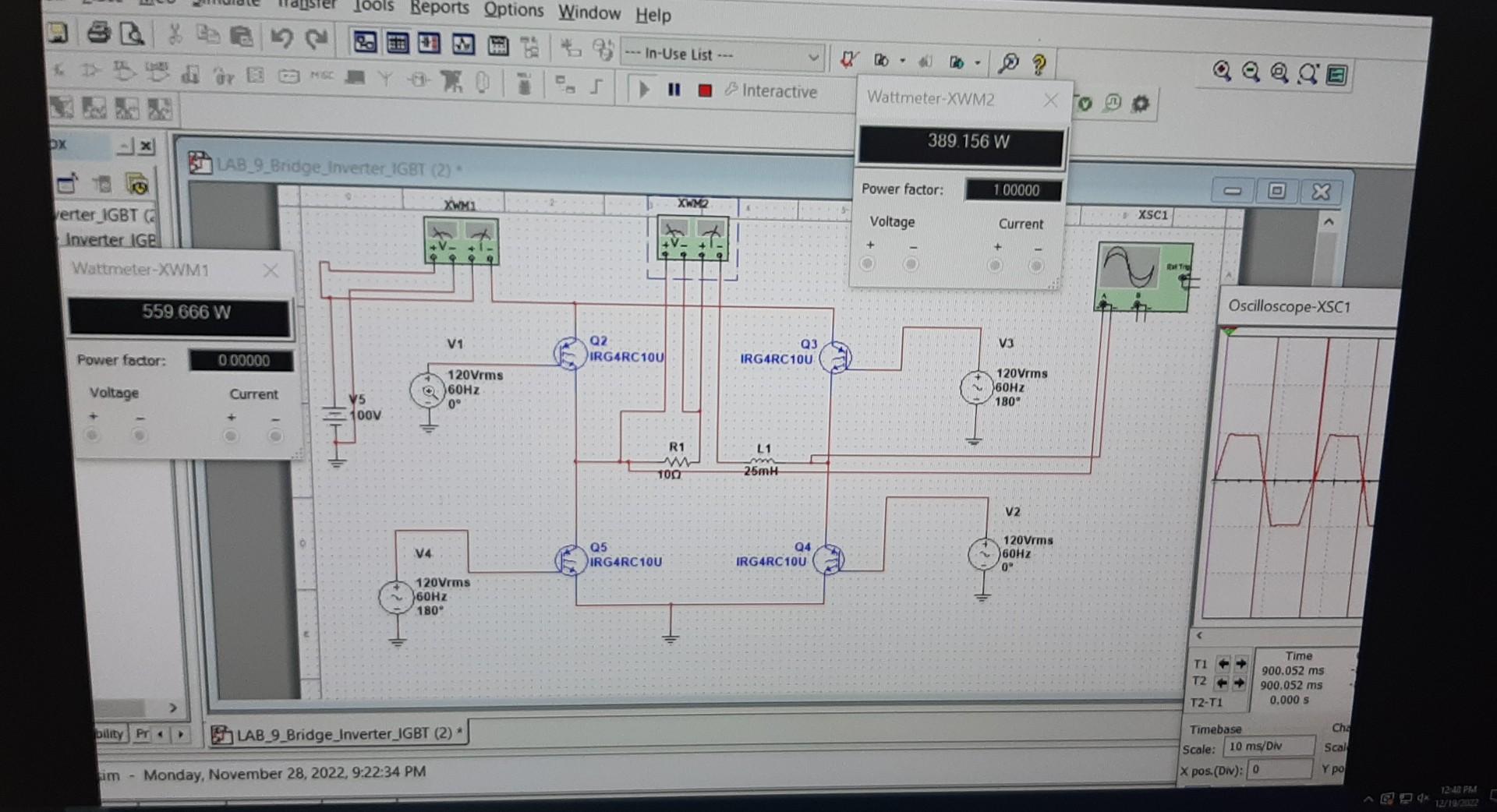 Simulate the text book Example of 8-1, using IGBT | Chegg.com