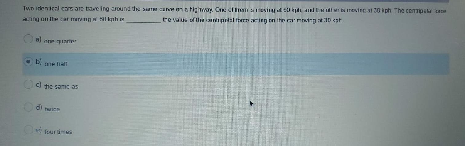 Solved Two identical cars are traveling around the same | Chegg.com
