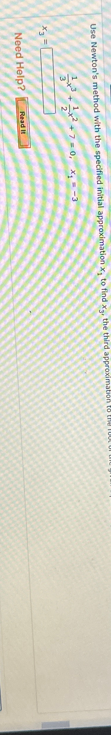 Solved Use Newton's method with the specified initial | Chegg.com