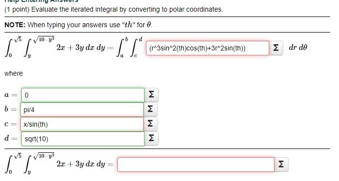 Solved (1 ﻿point) ﻿Evaluate the iterated integral by | Chegg.com