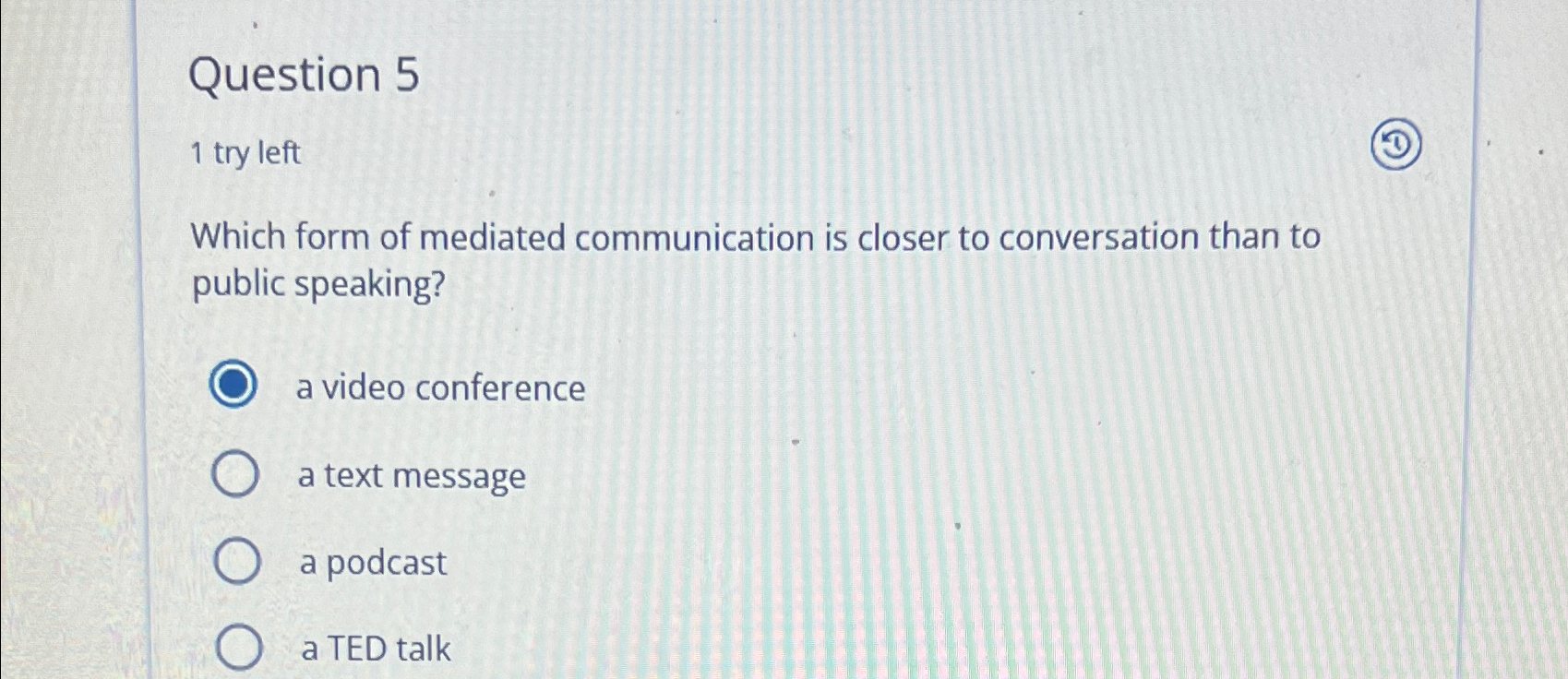 Solved Question 51 ﻿try leftWhich form of mediated | Chegg.com