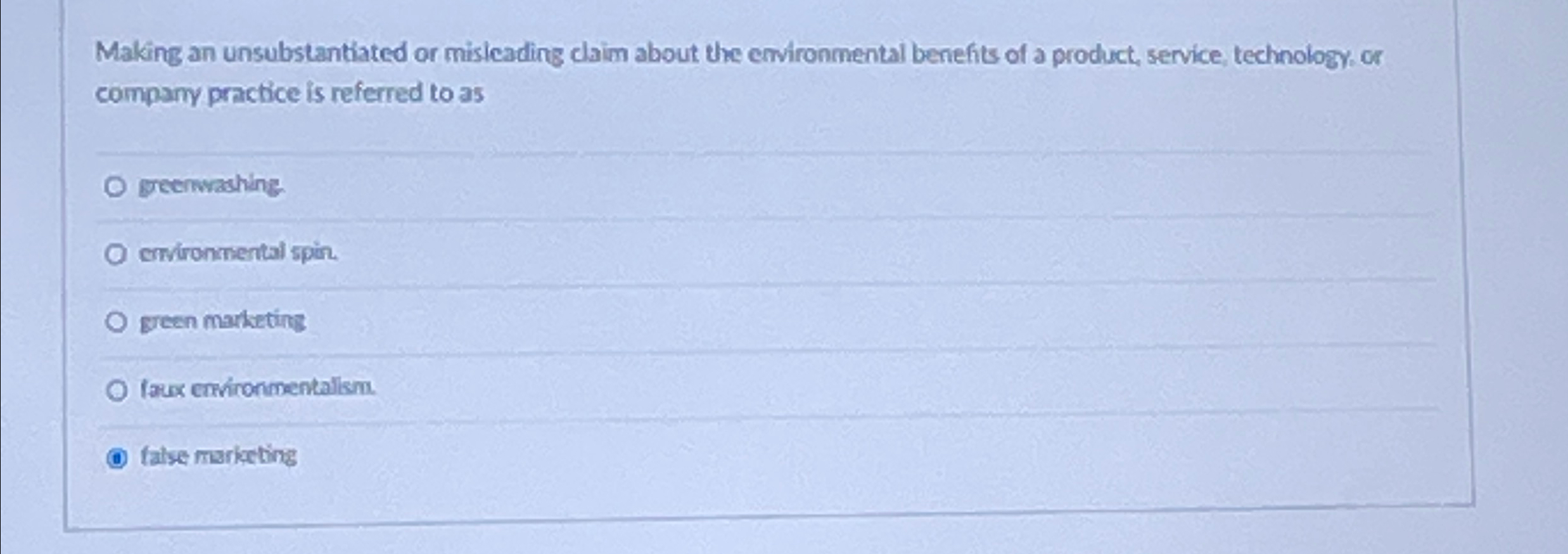 Solved Making an unsubstantiated or misleading claim about | Chegg.com