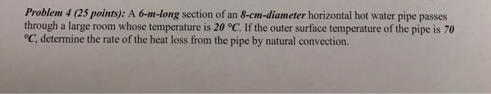 Solved Problem 4 (25 points): A 6-m-long section of an | Chegg.com