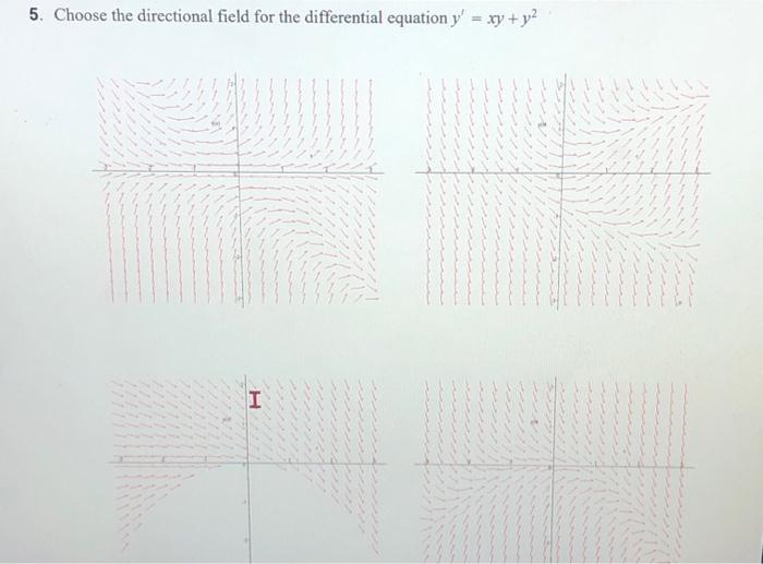 Solved 5. Choose the directional field for the differential | Chegg.com